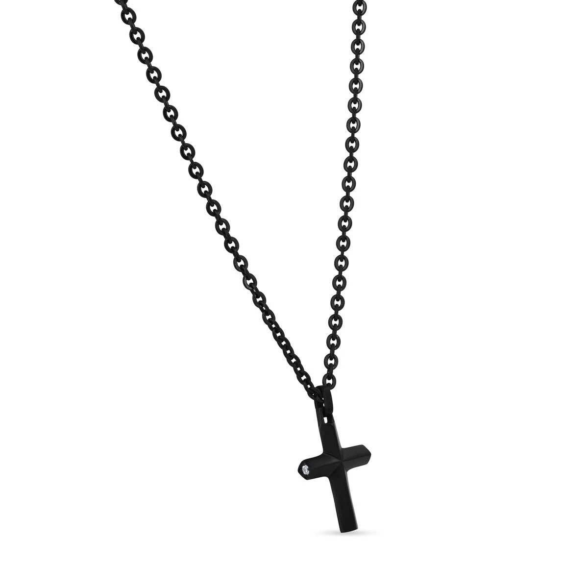 Lant cu pandantiv barbati, din Otel Inoxidabil Negru de Generic cu ...